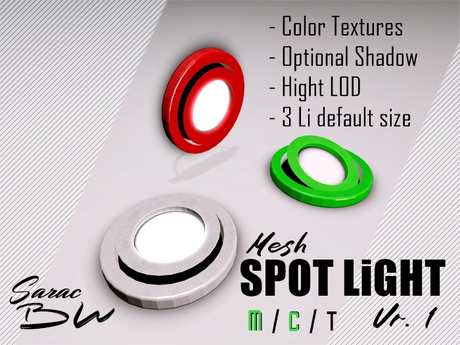 Second Life Marketplace - [SARAC BW] Spot Light Vr.1